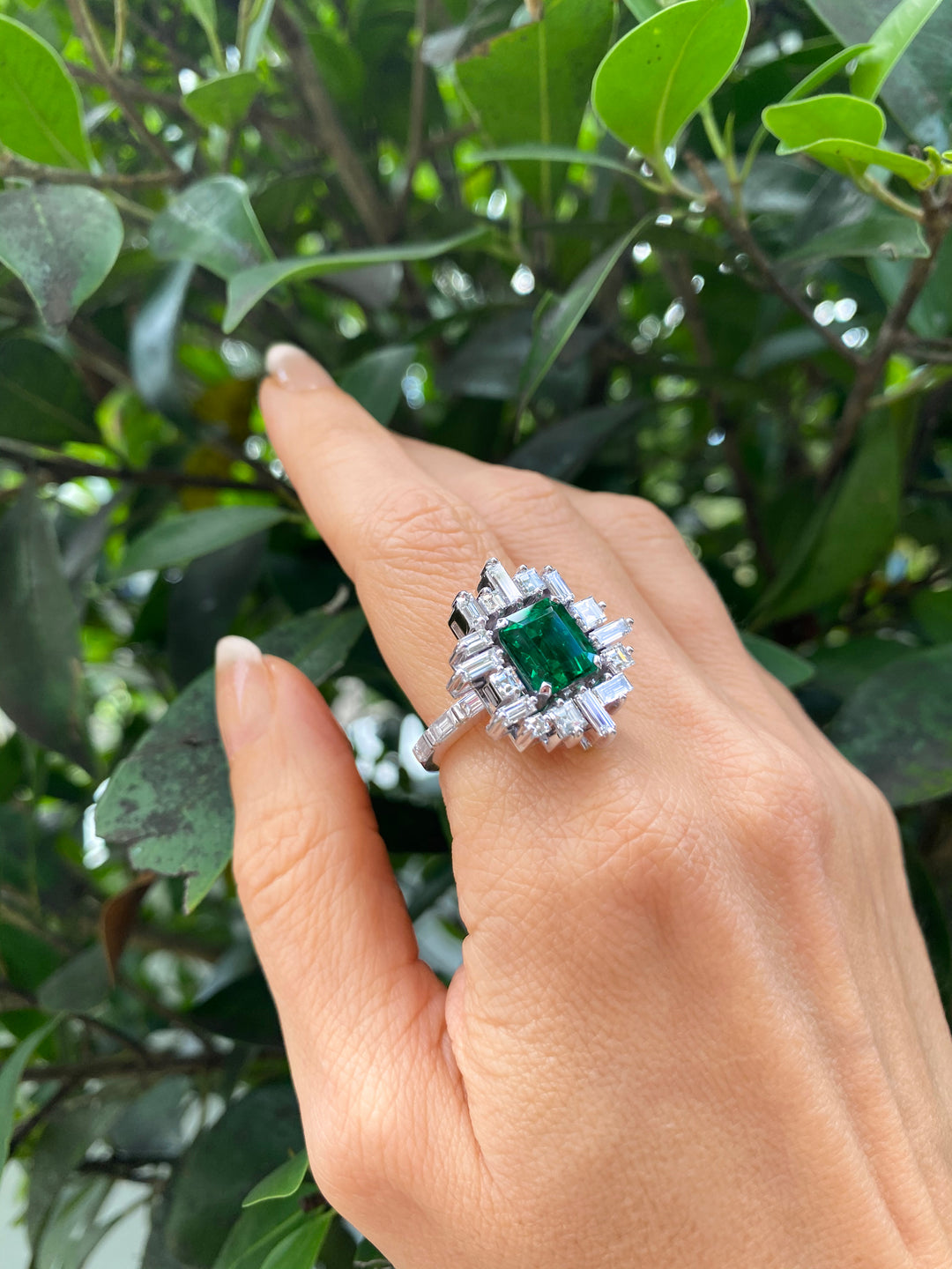 Stella Diamond and Green Emerald Ring